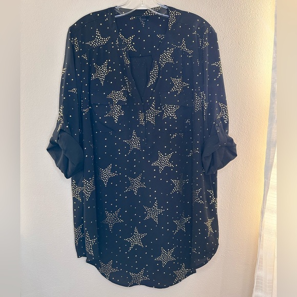 torrid | Tops | Torrid Womens Plus Size Harper Metallic Gold Stars ...